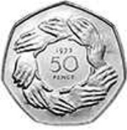 1973 50 Pence Coin - Accession to EEC - Coin Parade