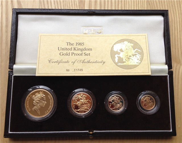 1985 Gold Sovereign Proof 4-Coin Set - Coin Parade