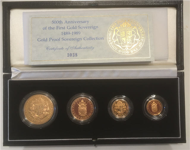 1989 500th Anniversary of Gold Sovereign 4-Coin Set - Knowledge Base ...