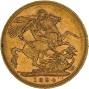 1894 Gold Sovereign Melbourne - Coin Parade